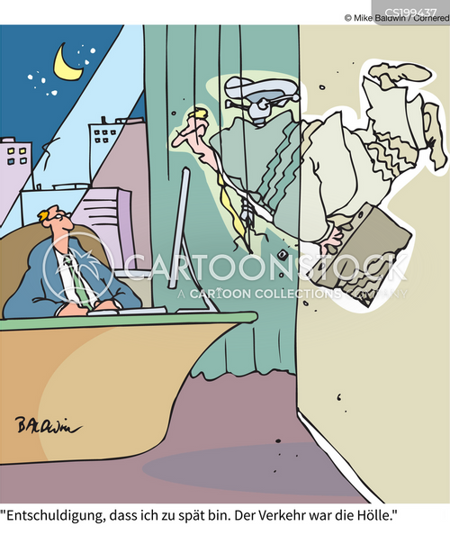 Cartoons und Karikaturen mit Verkehrsunfall