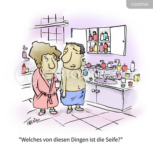 Cartoons und Karikaturen mit Seife