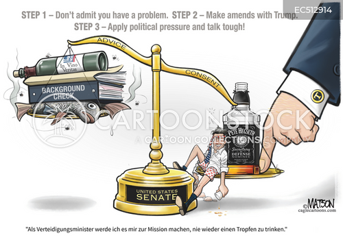 Cartoons und Karikaturen mit Pete Hegseth