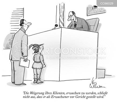 Cartoons und Karikaturen mit Peter-pan-komplex