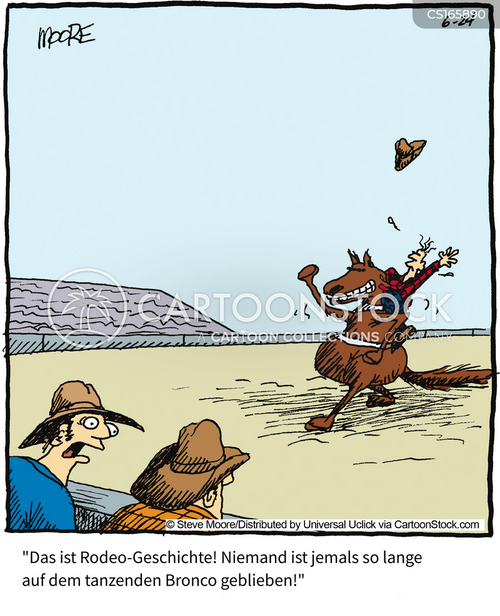 Cartoons und Karikaturen mit Buckender Bronco