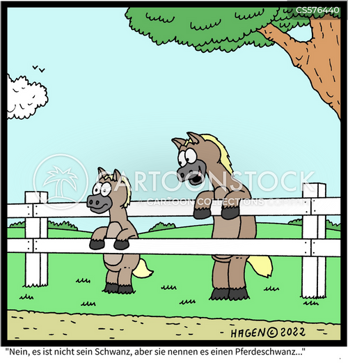 Cartoons und Karikaturen mit Pony