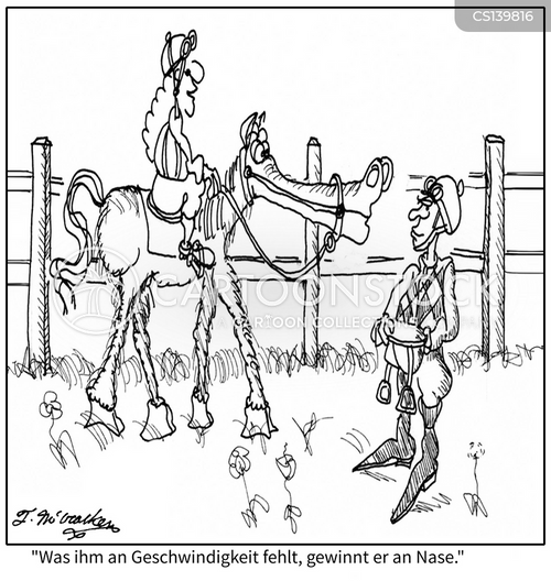 Cartoons und Karikaturen mit Pferdeanatomie