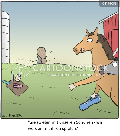 Cartoons und Karikaturen mit Pferde Schuh