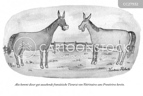 Cartoons und Karikaturen mit Arbeitend Mit Tieren