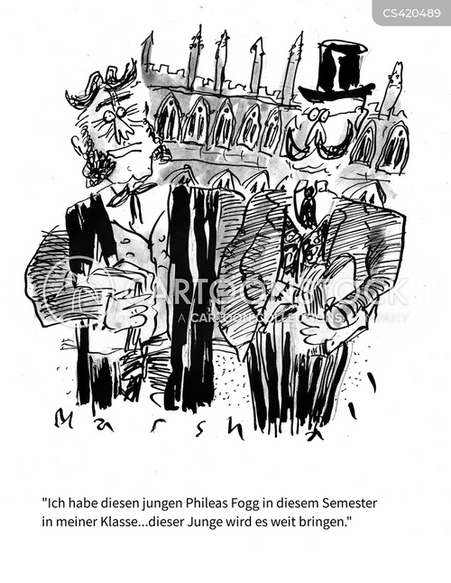 Cartoons und Karikaturen mit Phileas Fogg