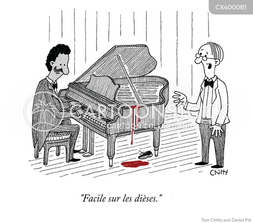 Dessins humoristique et caricaturés avec Notes Aiguës