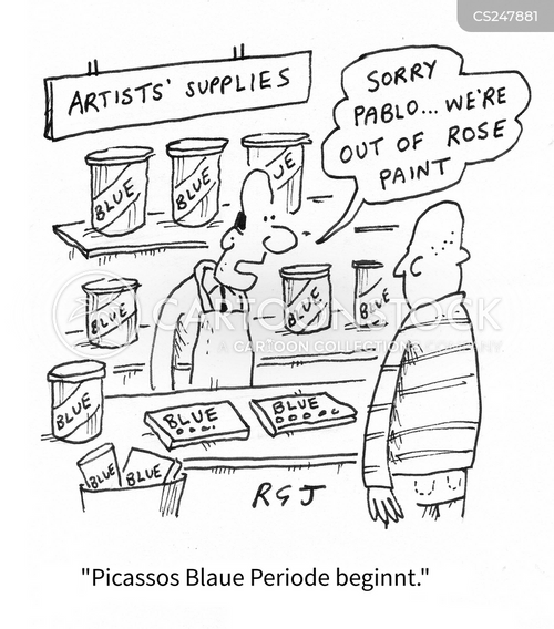 Cartoons und Karikaturen mit Blaue Periode