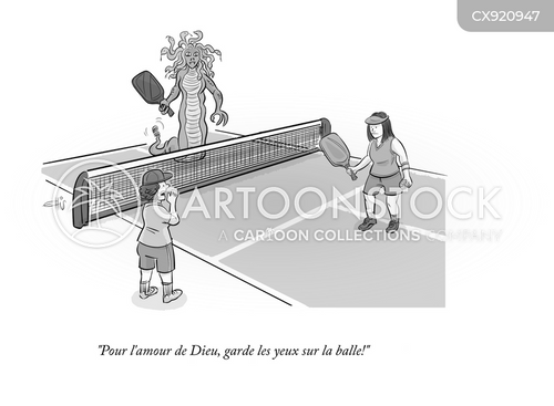 Dessins humoristique et caricaturés avec Pratique De Pickleball