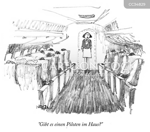 Cartoons und Karikaturen mit Bordkarte