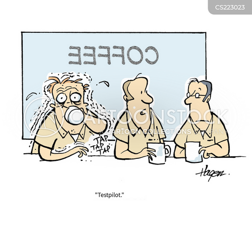 Cartoons und Karikaturen mit Testpilot