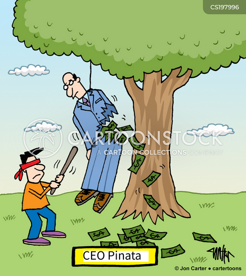 Cartoons und Karikaturen mit Pinata