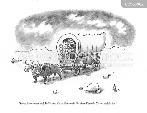 Cartoons und Karikaturen mit Wohnmobil