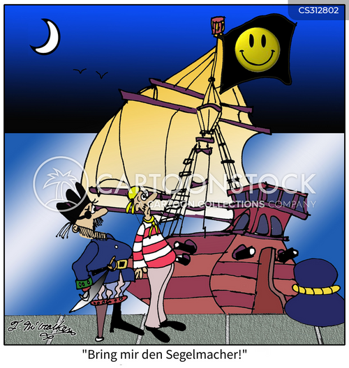 Cartoons und Karikaturen mit Segel