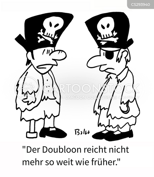 Cartoons und Karikaturen mit Doubloons