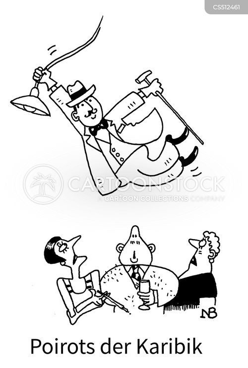 Cartoons und Karikaturen mit Hercule Poirot