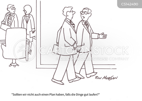 Cartoons und Karikaturen mit Organisatorische Planung