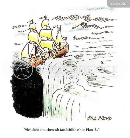 Cartoons und Karikaturen mit Planen