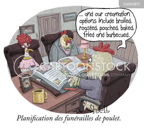 Dessins humoristique et caricaturés avec Poulet Grillé