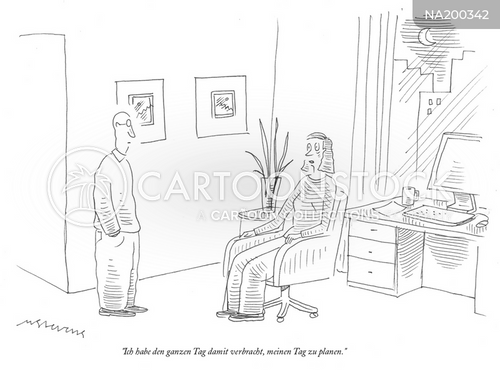 Cartoons und Karikaturen mit Aufgabenpriorisierung