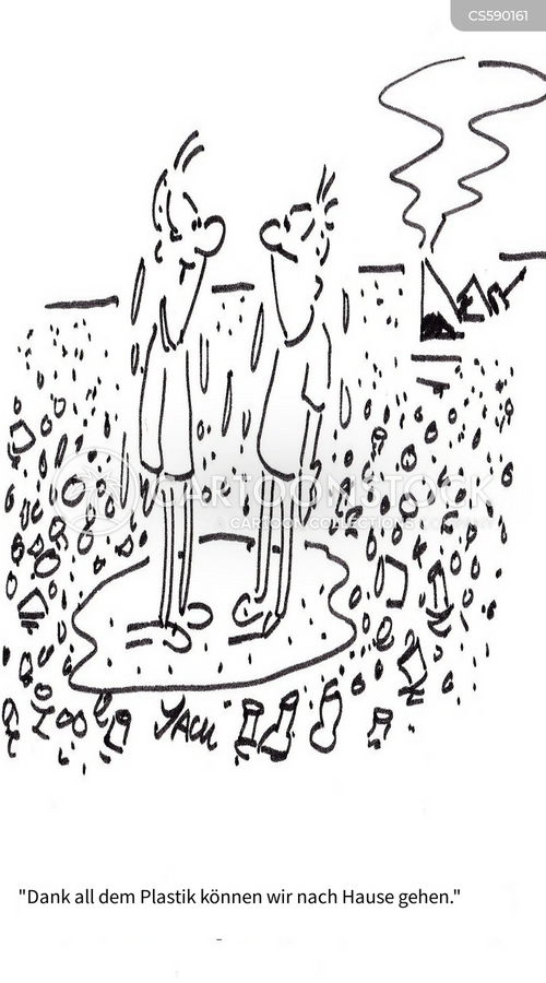Cartoons und Karikaturen mit Plastikfrei-bewegung