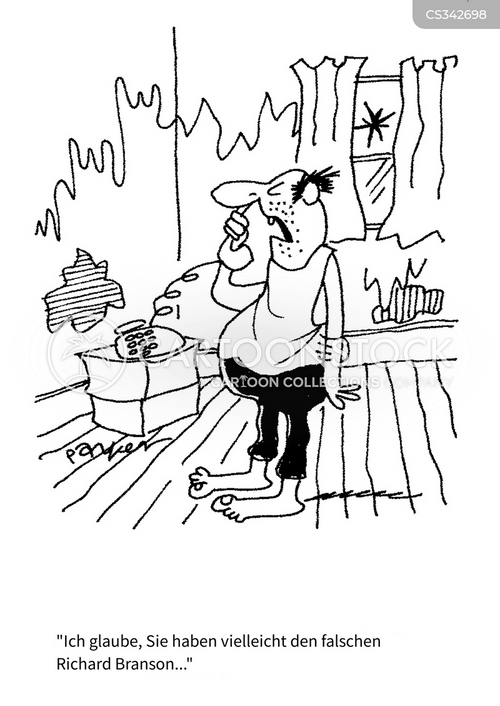 Cartoons und Karikaturen mit Richard Branson