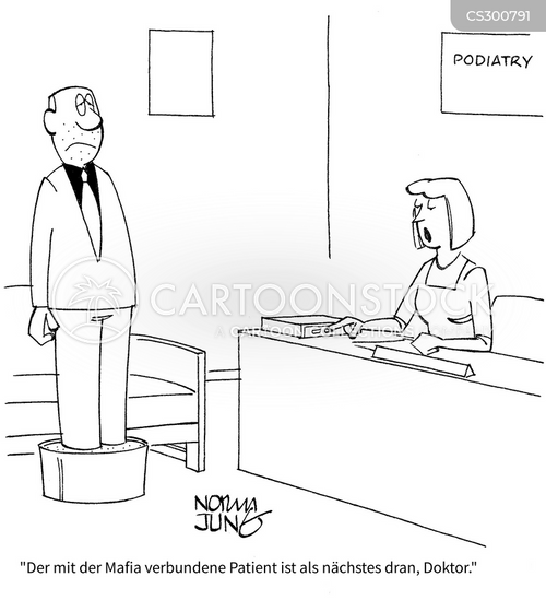 Cartoons und Karikaturen mit Podologie