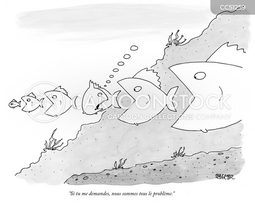 Dessins humoristique et caricaturés avec Petit Poisson Dans Un Grand Étang