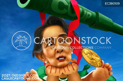 Coup Myanmar Cartoons and Comics - funny pictures from CartoonStock