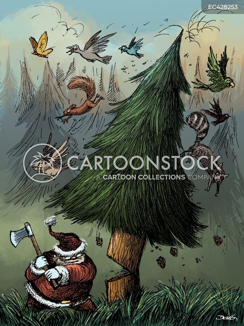 Chopping Down Trees Cartoons and Comics - funny pictures from CartoonStock