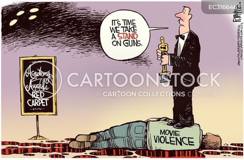 On-screen Violence Cartoons and Comics - funny pictures from CartoonStock