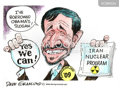 Ahmadinejad Slogan Cartoons and Comics - funny pictures from CartoonStock