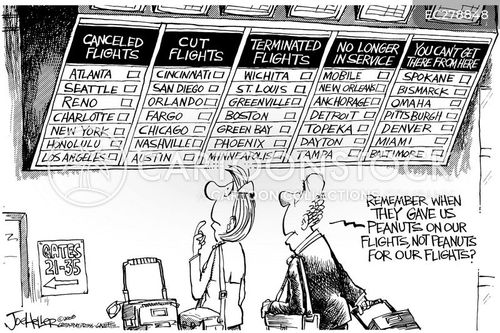 Airline Flight Cuts Cartoons and Comics - funny pictures from CartoonStock