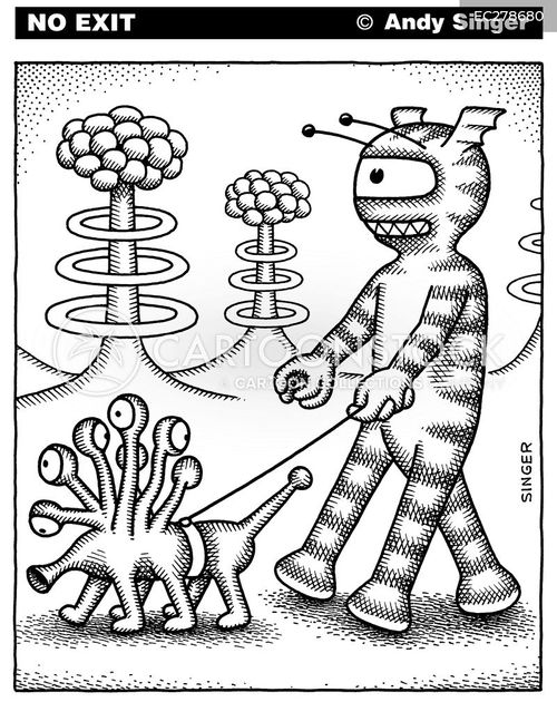 Alien Vs Predator Cartoons and Comics - funny pictures from CartoonStock