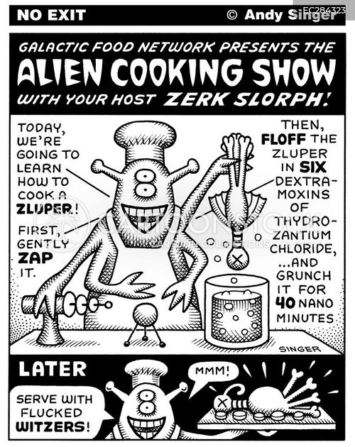 Alien Chef Cartoons and Comics - funny pictures from CartoonStock