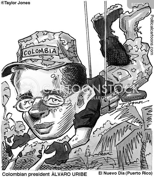 Alvaro Uribe Cartoons and Comics - funny pictures from CartoonStock