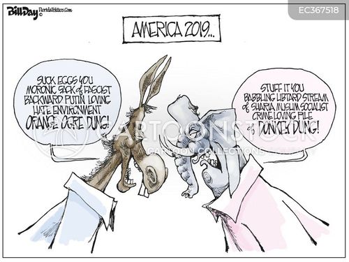 Polarized Society Cartoons and Comics - funny pictures from CartoonStock