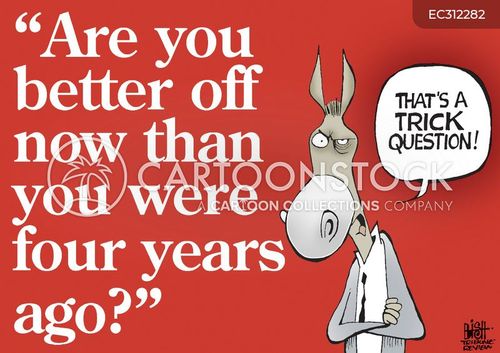 Than Four Years Ago Cartoons and Comics - funny pictures from CartoonStock