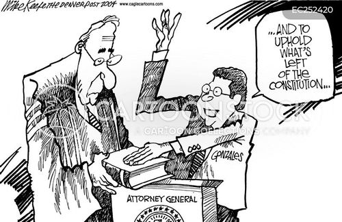 Ashcroft Gonzales Cartoons and Comics - funny pictures from CartoonStock