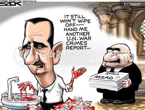 Assad Bloodbath Cartoons and Comics - funny pictures from CartoonStock