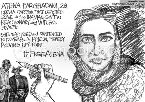 Atena Farghadani Cartoons and Comics - funny pictures from CartoonStock