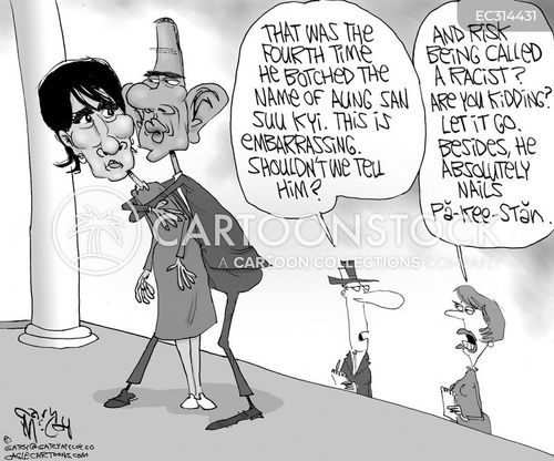 Political Faux Pas Cartoons and Comics - funny pictures from CartoonStock