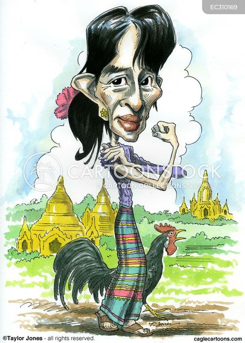 Aung San Suu Kyi Cartoons and Comics - funny pictures from CartoonStock
