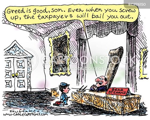 Greed Is Good Cartoons and Comics - funny pictures from CartoonStock