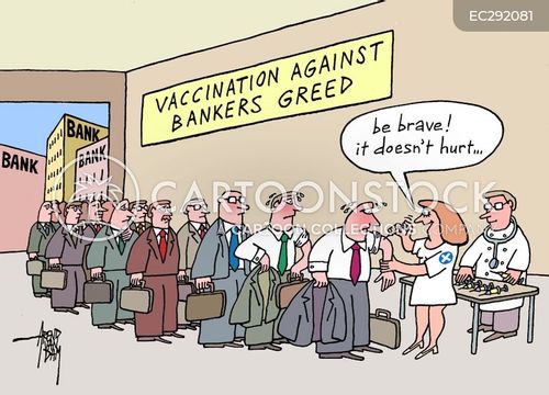 Bankers Greed Cartoons and Comics - funny pictures from CartoonStock