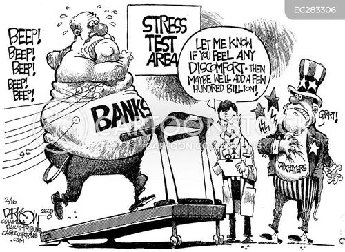 Bank Stress Test Cartoons and Comics - funny pictures from CartoonStock