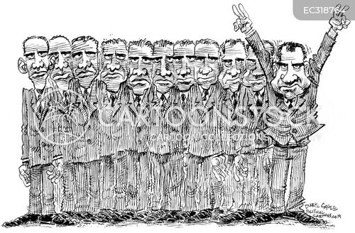 Painted As Nixon Cartoons and Comics - funny pictures from CartoonStock