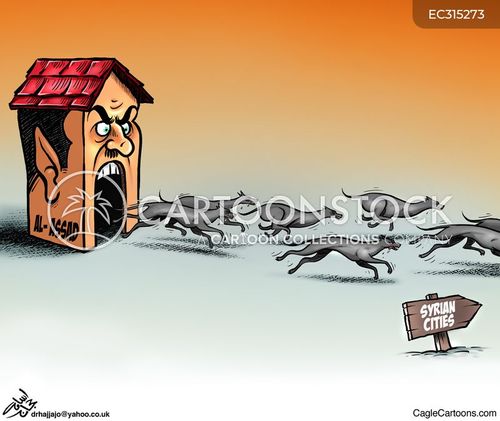 Bashar Dogs Cartoons and Comics - funny pictures from CartoonStock