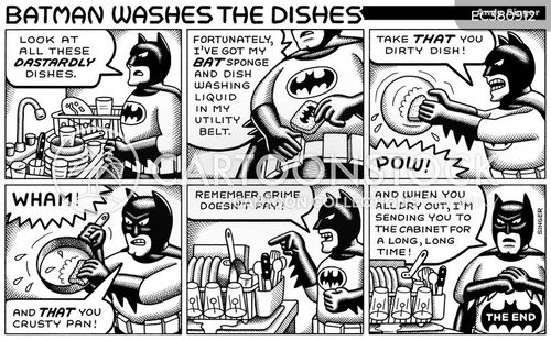 Batman Eating Cartoons and Comics - funny pictures from CartoonStock