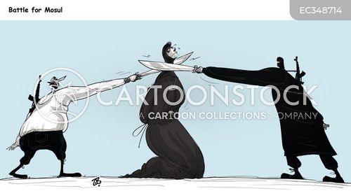 Battle For Mosul Cartoons and Comics - funny pictures from CartoonStock